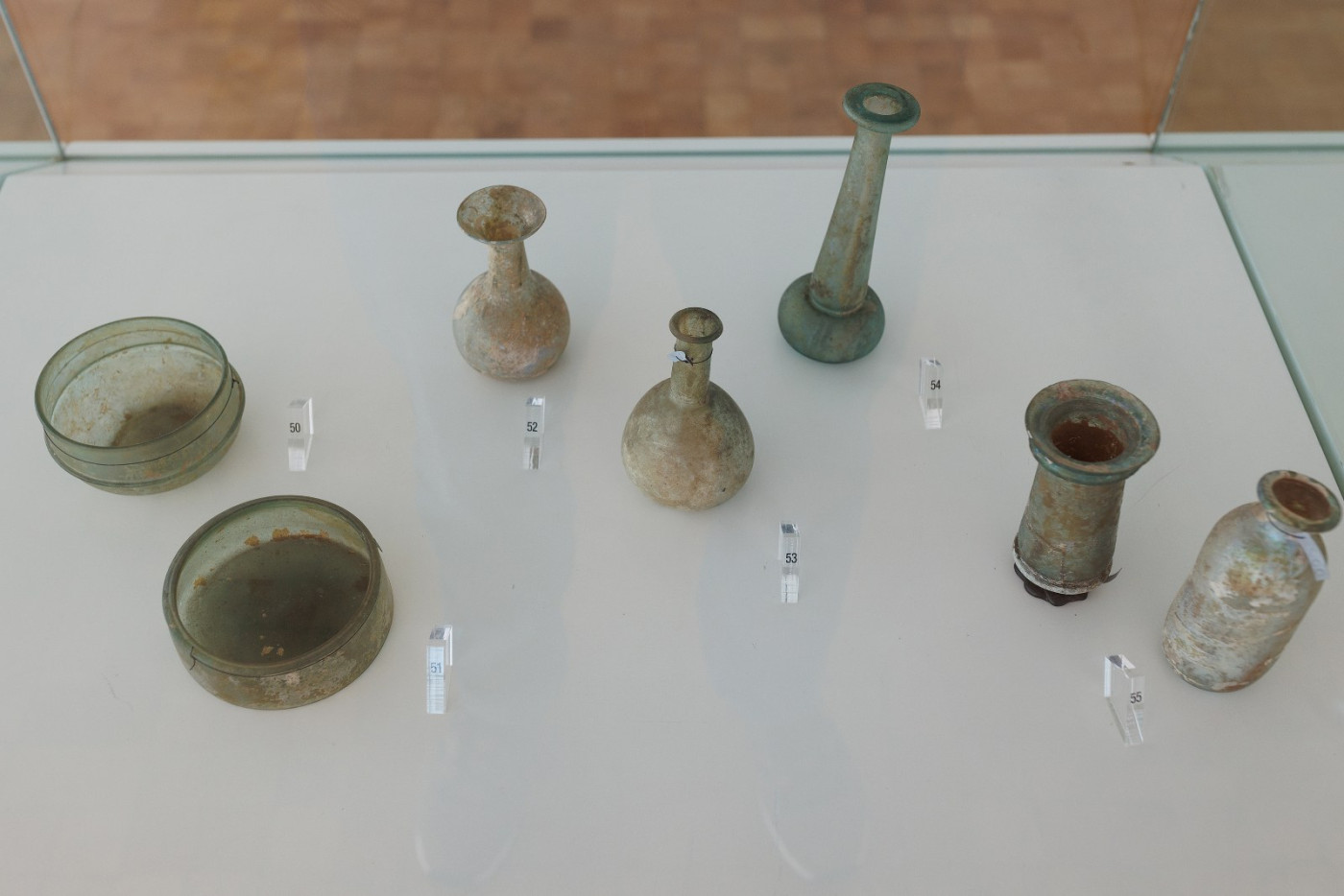 A Vial In The Shape Of A Medusa From Roman Times At The Museum Of ...